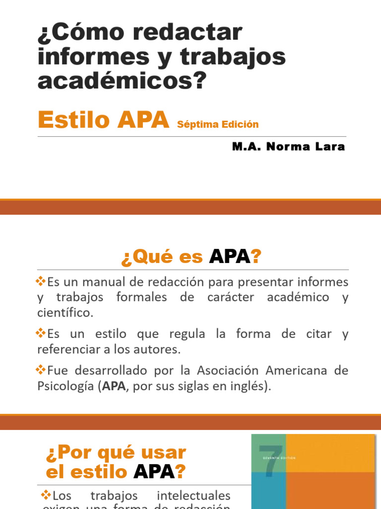 Guía de Redacción en Estilo APA 7 | PDF | Estilo apa | Autor