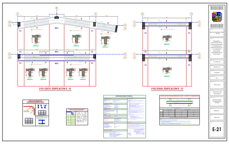 4.-Aligerado-E - 01+a1 Lamina 21 | PDF | Hormigón | Albañilería