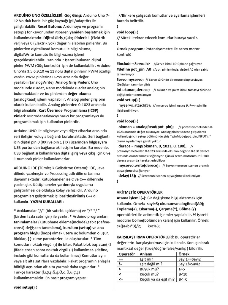Robotik Donem2 Sinav2 Ders Notu d2s2 | PDF