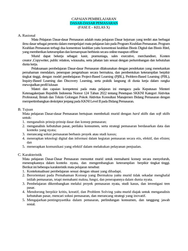 CP SMK Khusus Bisnis Dan Manajemen | PDF