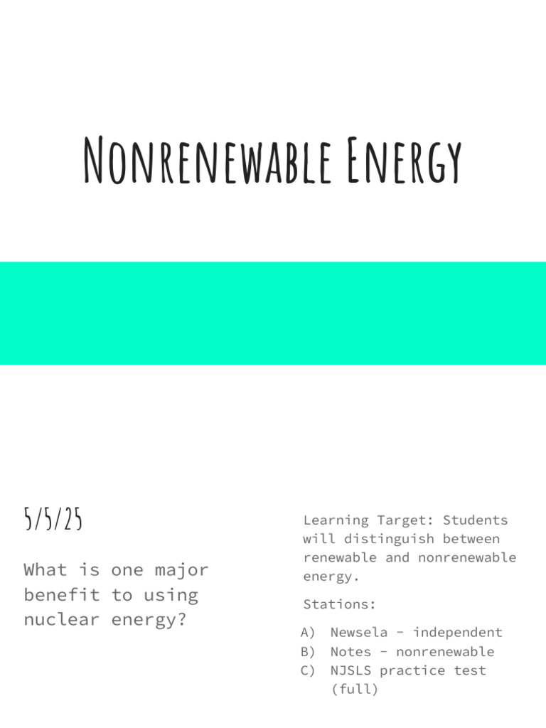 Nonrenewable Energy PDF | PDF | Fuels | Nuclear Power