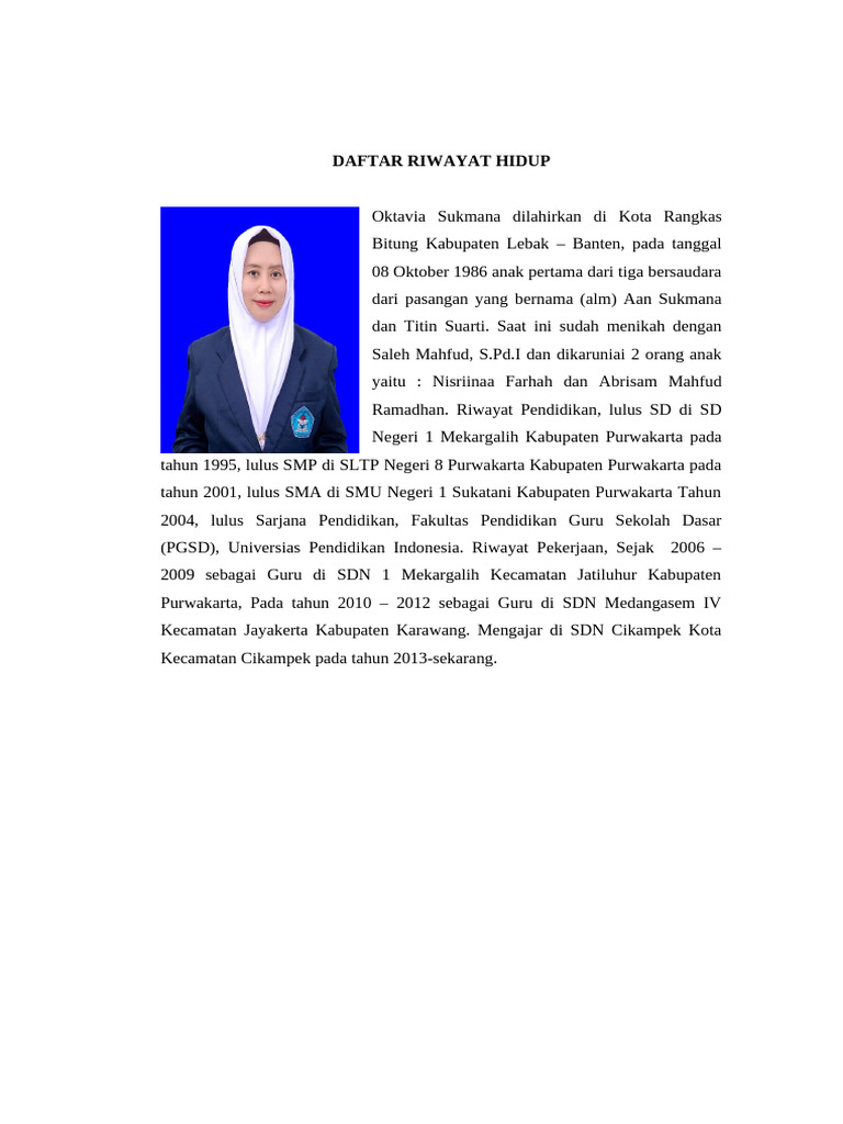 Profil Oktavia Sukmana: Riwayat Hidup dan Karir | PDF