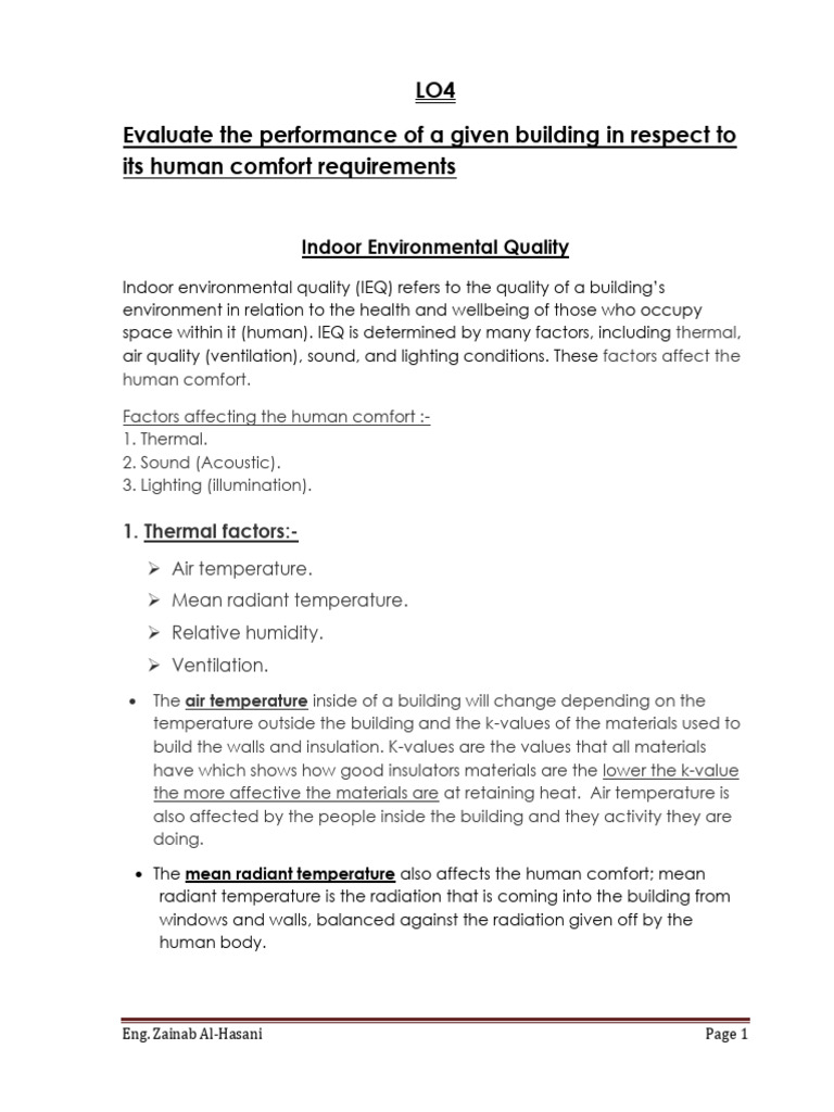 Evaluating Indoor Environmental Quality | PDF | Sound | Lighting