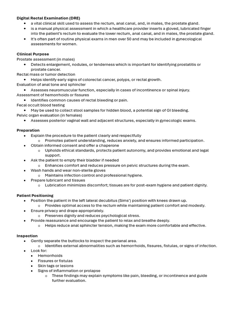 DRE TSE Pelvic Exam | PDF | Medical Specialties | Clinical Medicine