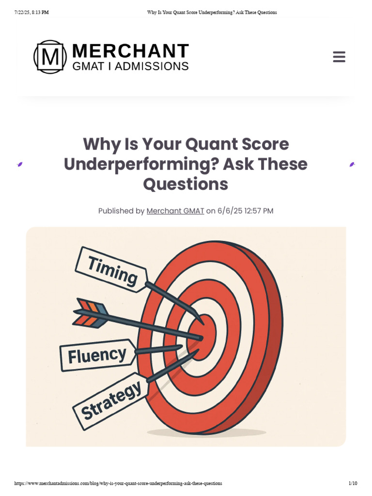 Why Is Your Quant Score Underperforming - Ask These Questions | PDF ...