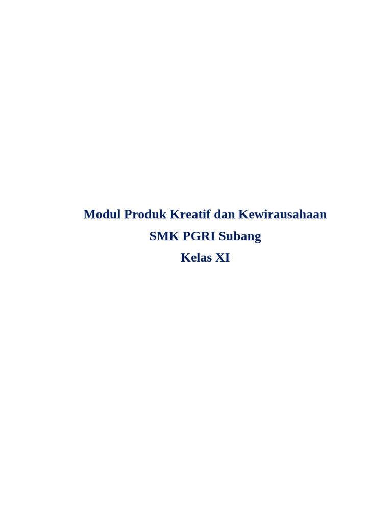 Modul 3.1 Sikap Dan Perilaku Wirausaha | PDF