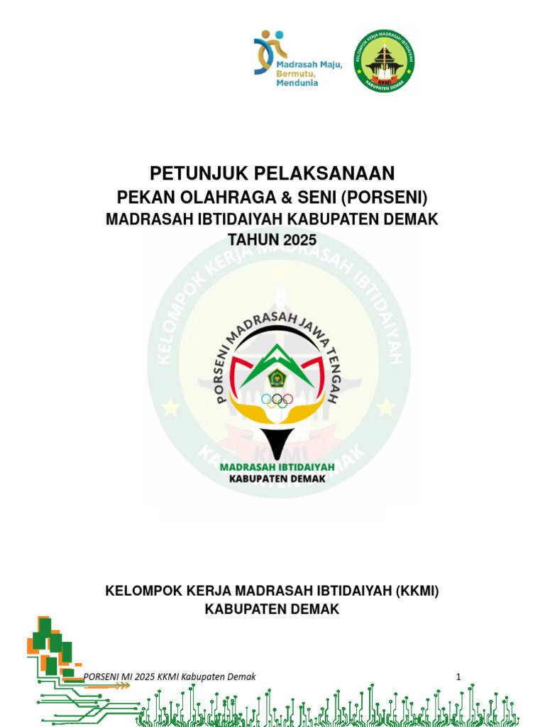 Juknis PORSENI 2025 KKMI Kab Demak Rev 3 Juli 2025 | PDF