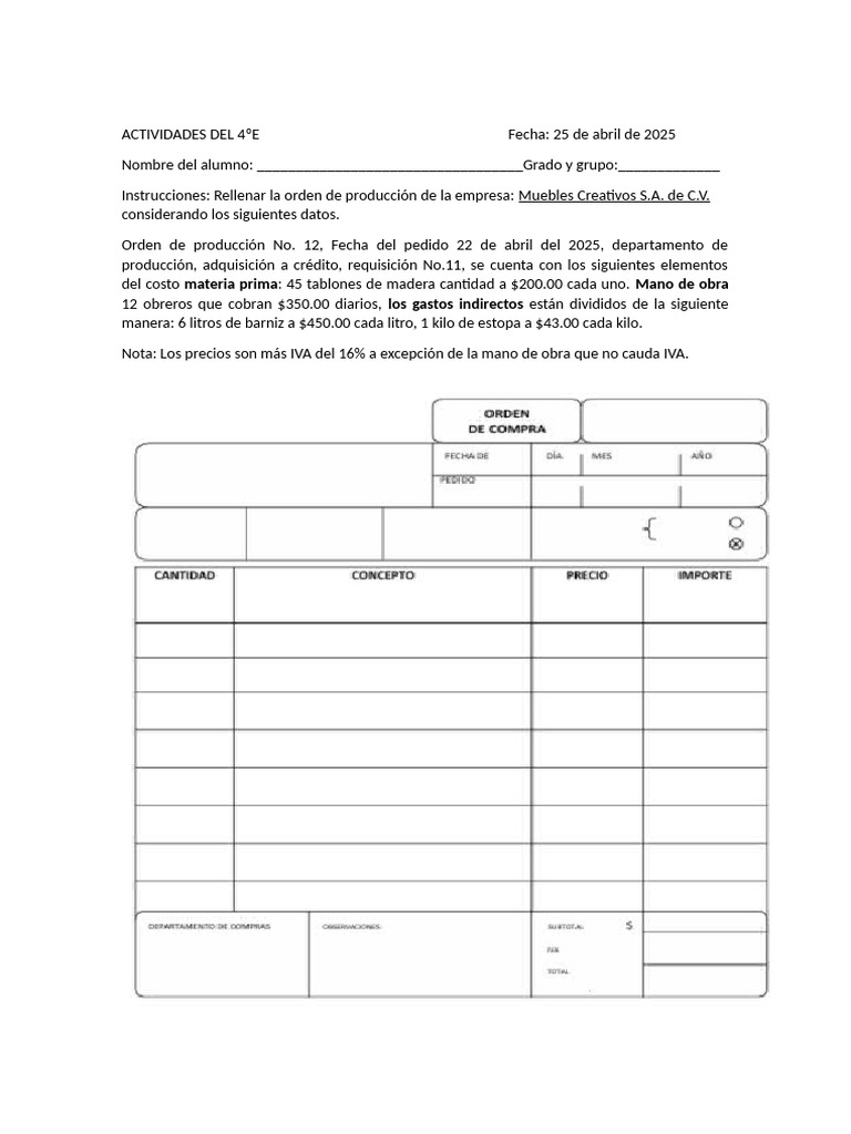 Requisiciones 083637 | PDF