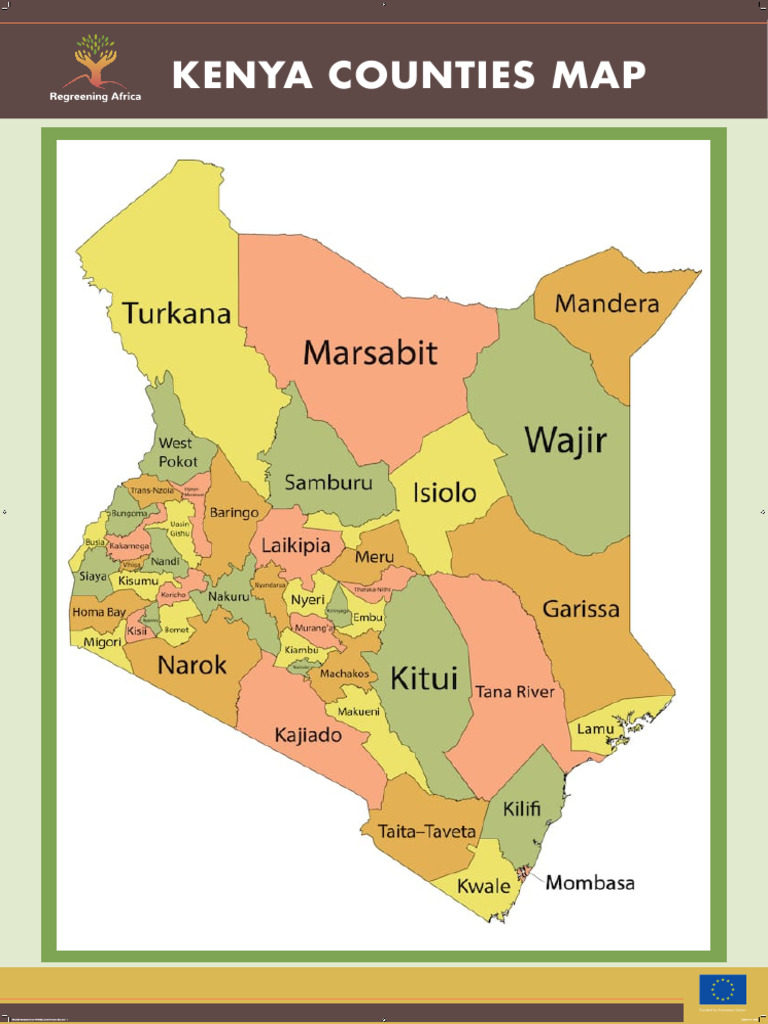 SHARED Workshop Kenya POSTER Kenya Counties Map Print Ready | PDF