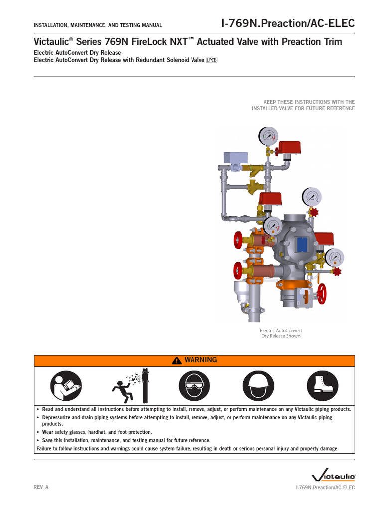 Victaulic® Series 769N FireLock NXT™ Actuated Valve With Preaction ...