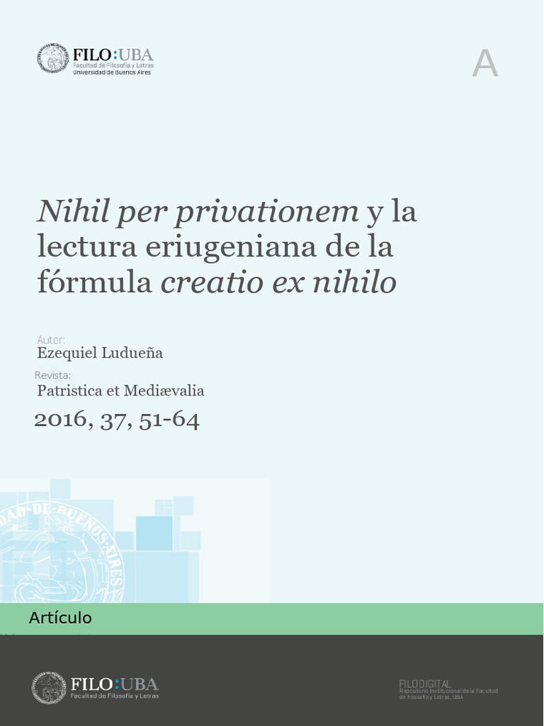 Eriúgena | PDF | Creencia religiosa y doctrina | Metafísica