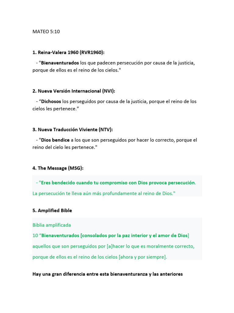 Bienaventurados los perseguidos por justicia | PDF | Jesús | Reinado y ...
