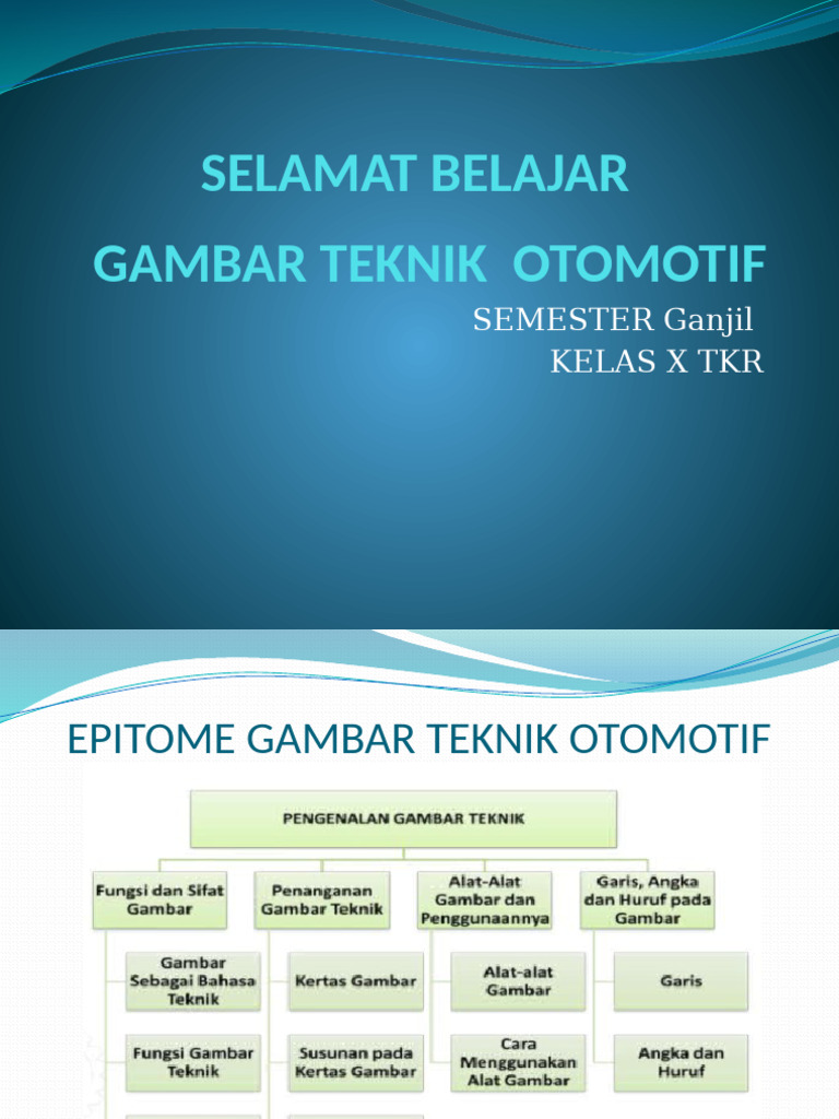Gambar Teknik Otomotif Kelas X TKR Semester 1 | PDF