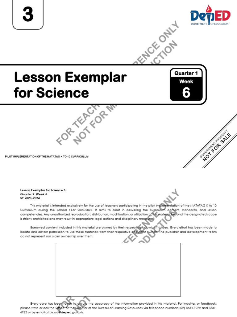 DRAFT LE Science 3 Q1 Week6 v.2 | PDF | Waste | Recycling