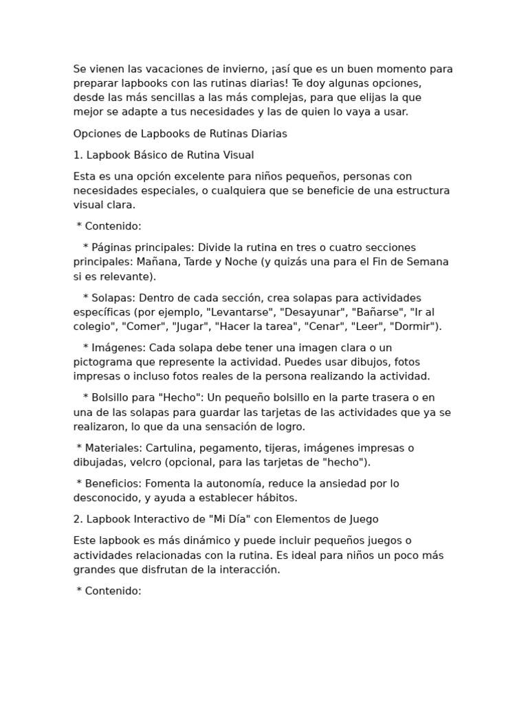 Lapbook Modelo | PDF