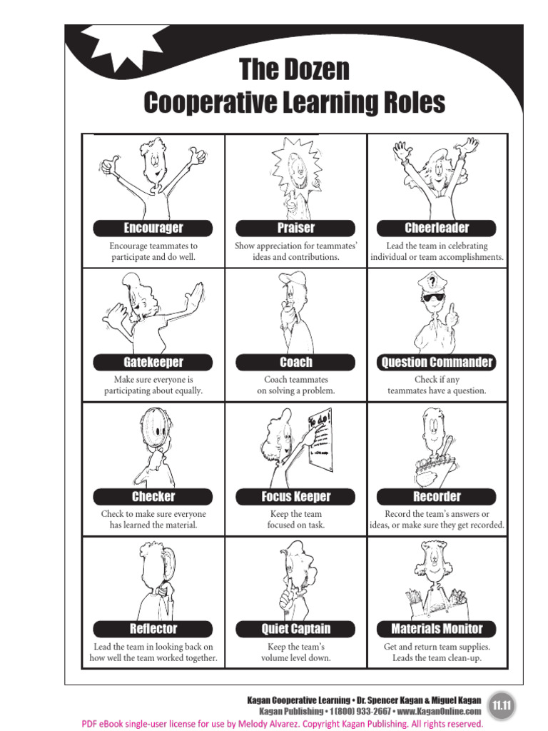 Kagan Cooperative Learning Roles | PDF
