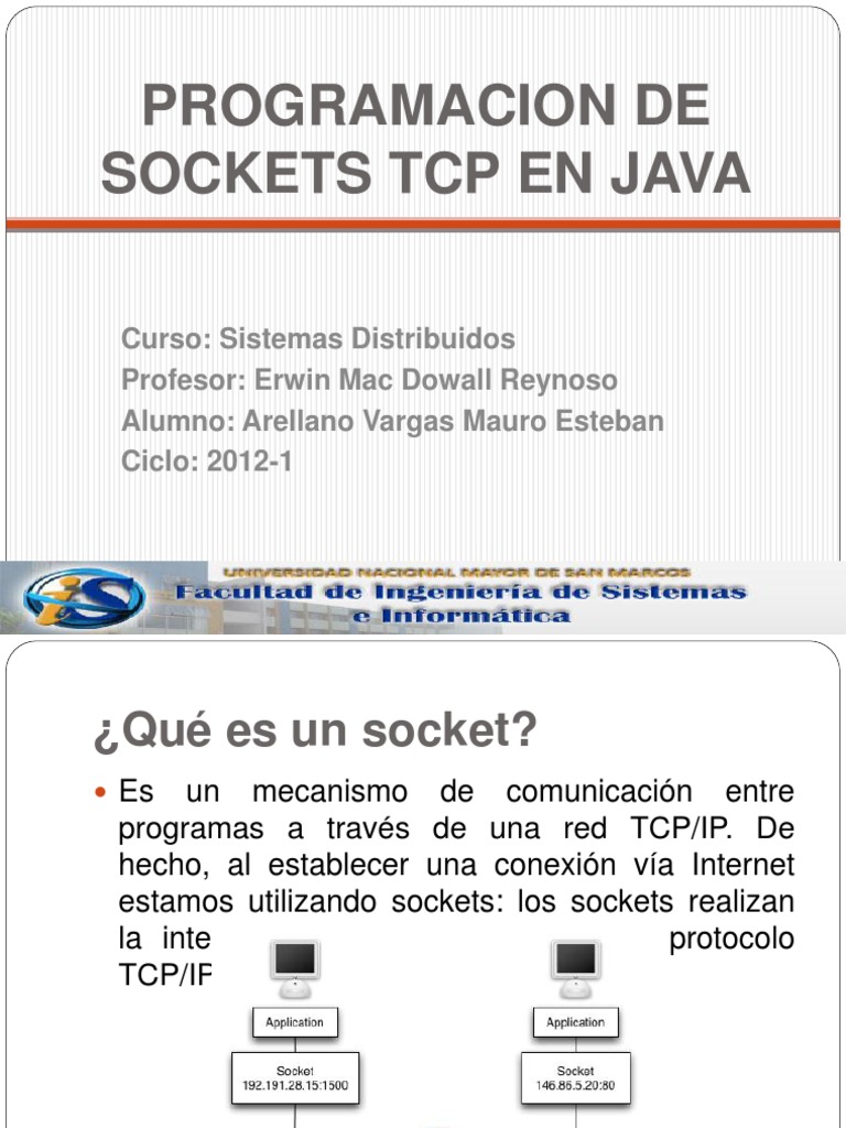 SD Programacion Sockets | PDF | Zócalo de red | Protocolo de Control de ...