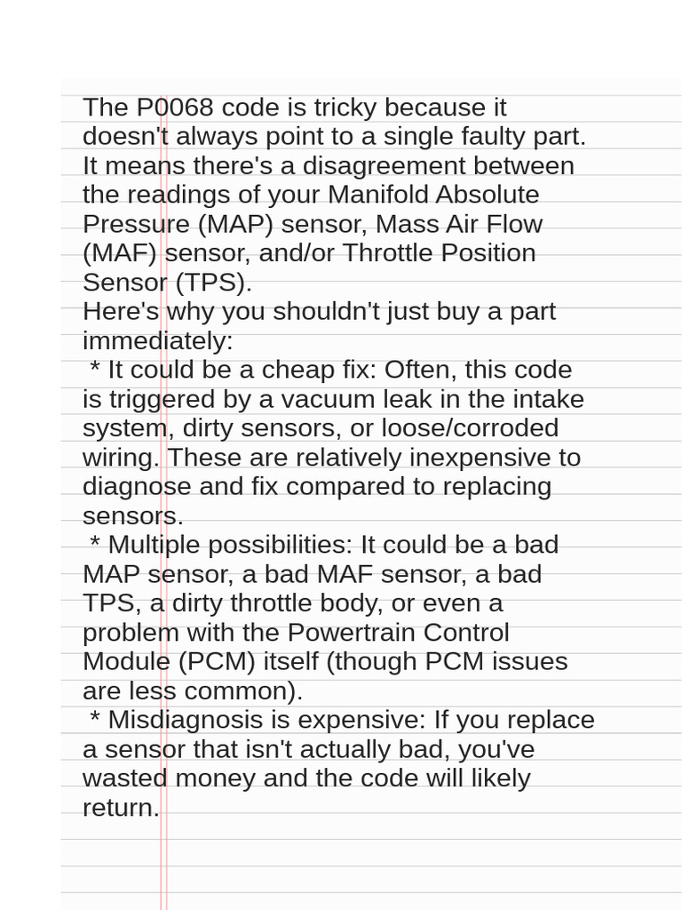 P0068 2011 Ford Fiesta - 250706 - 183827 | PDF | Throttle | Engines