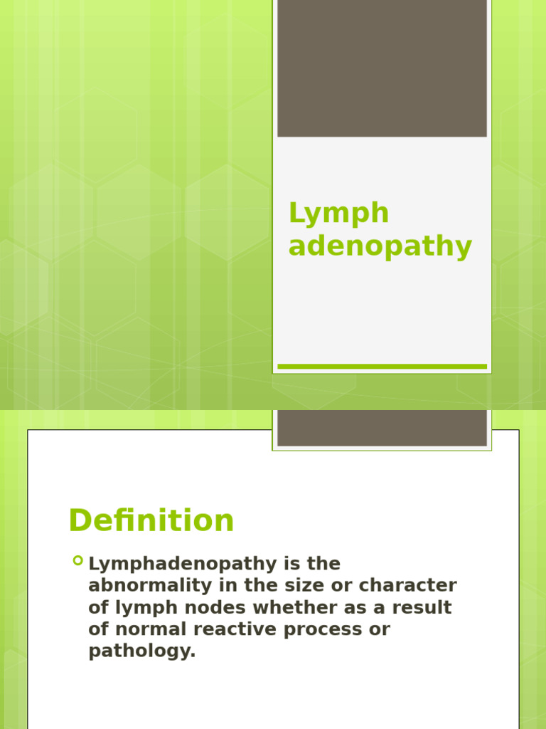 Understanding Lymphadenopathy Causes | PDF | Lymphatic System ...