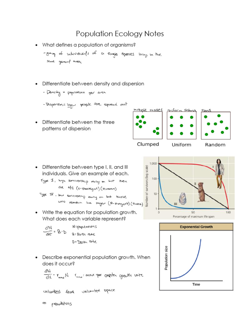 Grade 11 Population Ecology Overview | PDF
