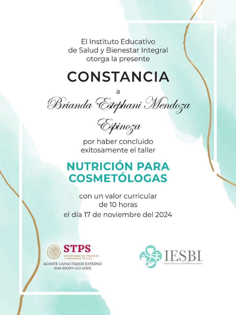 Constancia - Brianda Estephani Mendoza Espnoza | PDF