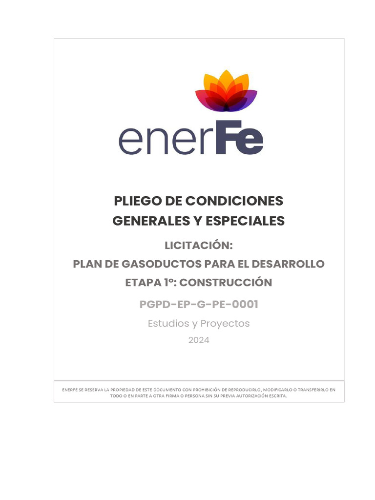 Pliego de Condiciones Generales y Especiales PGPD EP G PE 0001 Rev. B | PDF