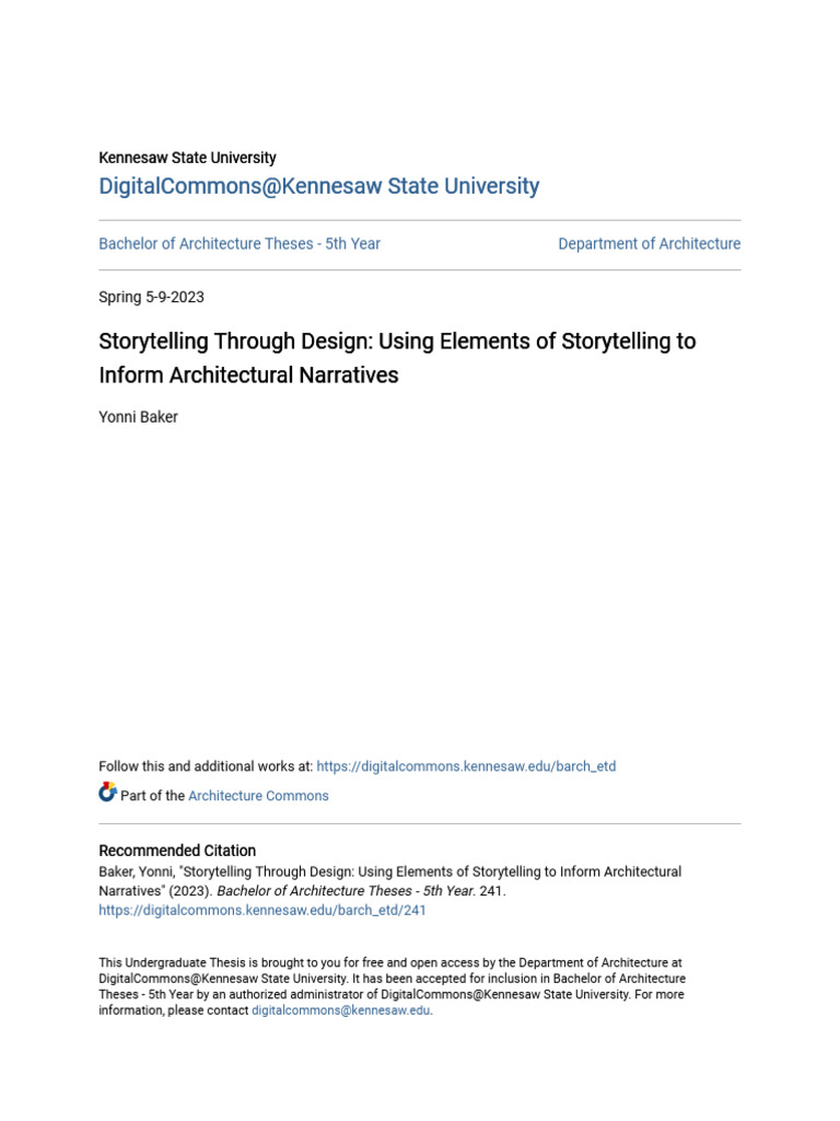 Storytelling in Architectural Design | PDF | Narrative | Storytelling
