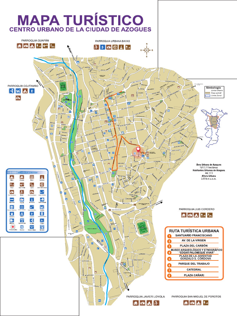 Mapa Turístico de Azogues y Tiro | PDF