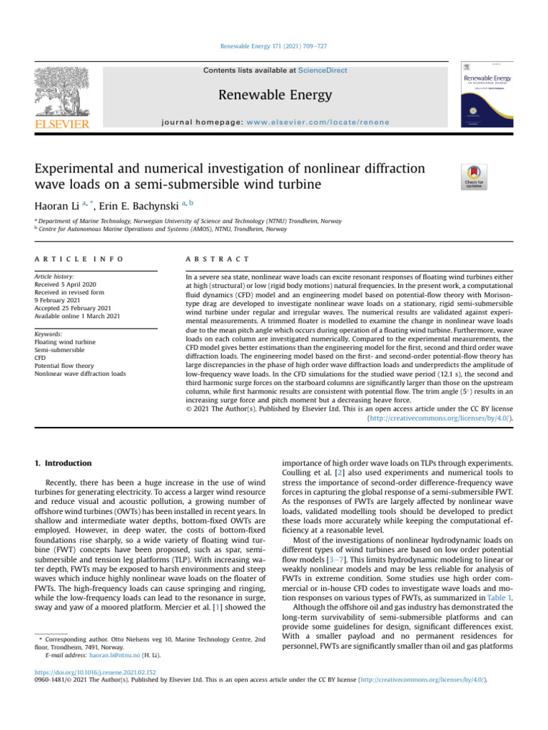 Experimental and Numerical Investigation of Nonlinear Diffraction Wave ...