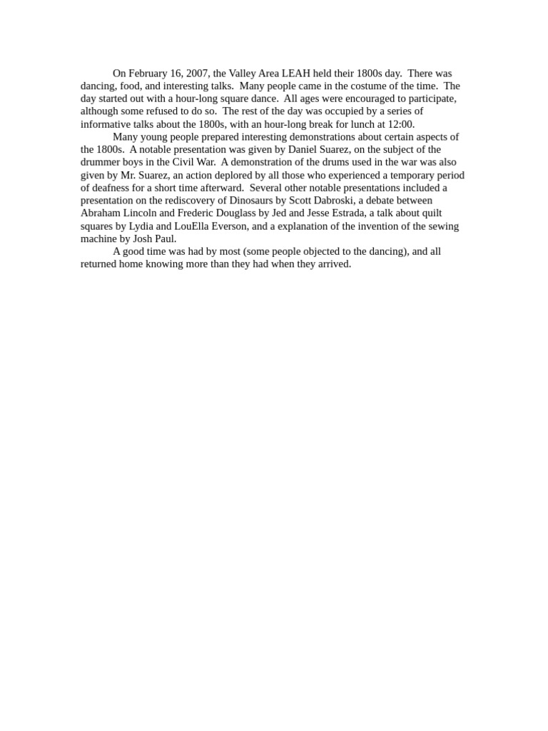 1800s Day Newspaper Article | PDF