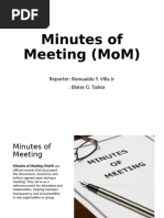 Professional MOM Templates & Examples | PDF