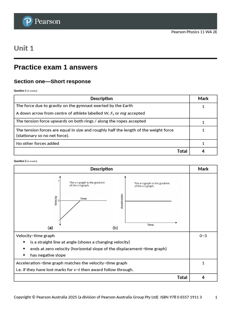 Practice Exam Pearson MK | PDF | Force | Momentum