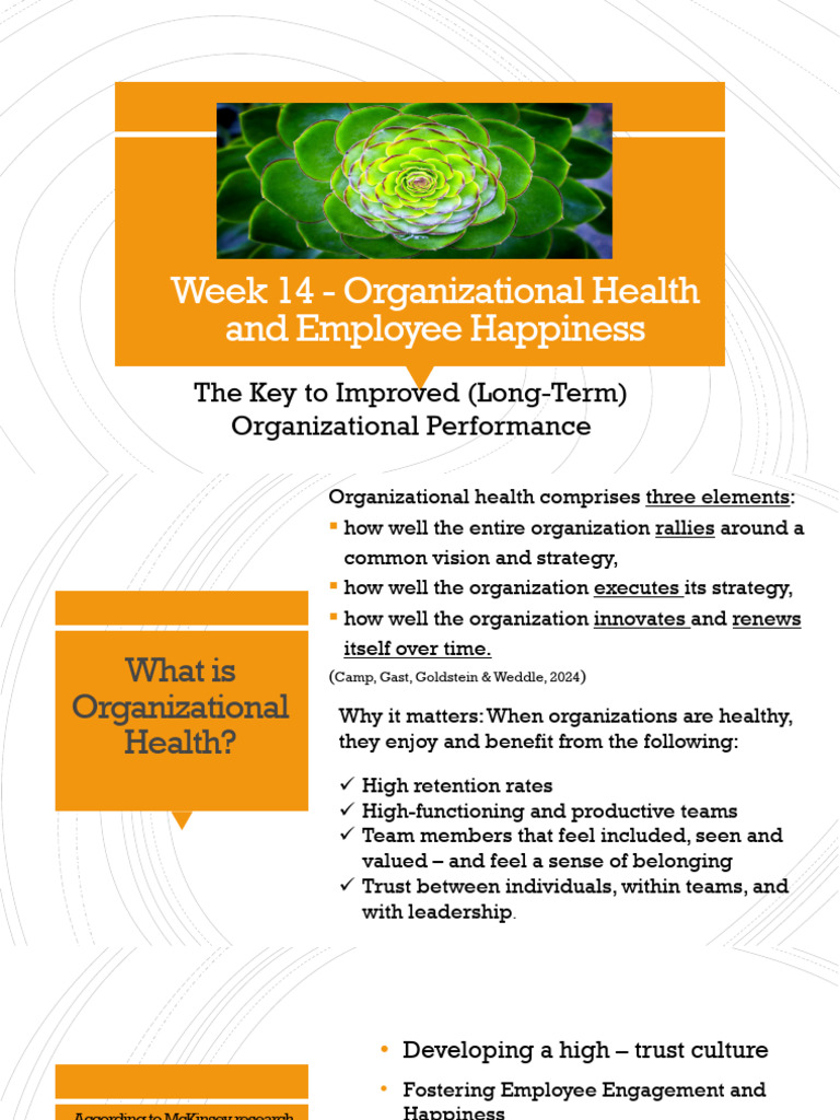 Week 15 - Organizational Health and Happiness | PDF | Happiness ...