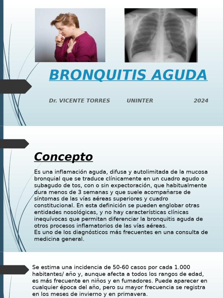 Bronquitis Aguda | PDF | Neumonía | Tos
