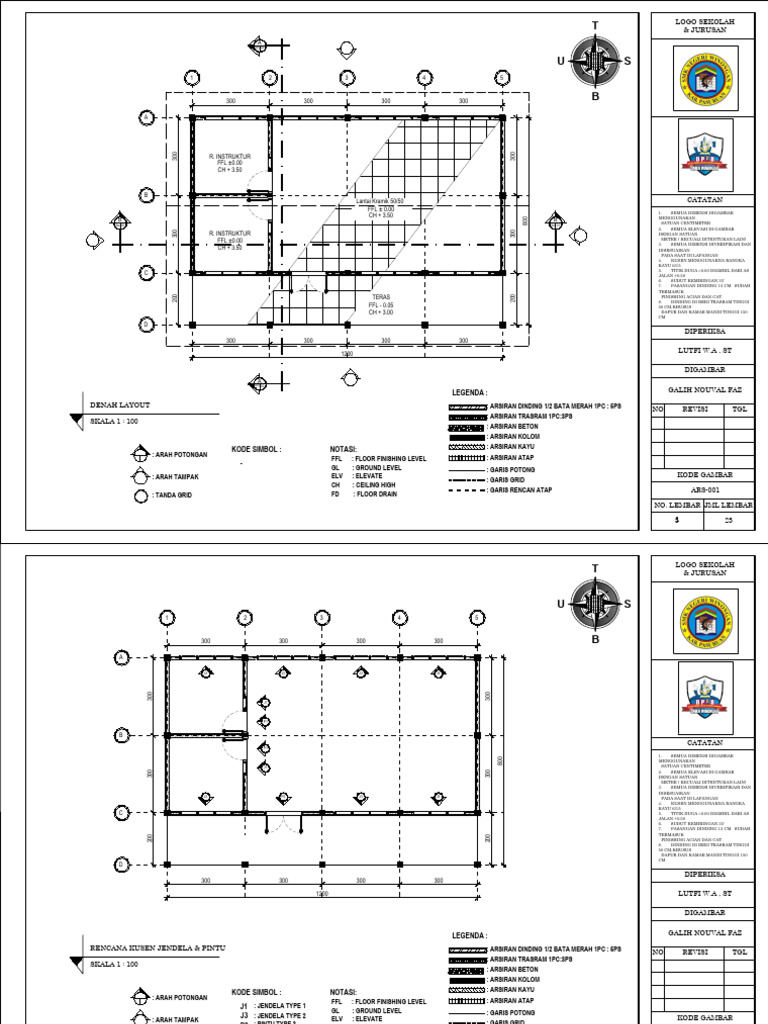 Gambar Kerja Lab Dpib | PDF