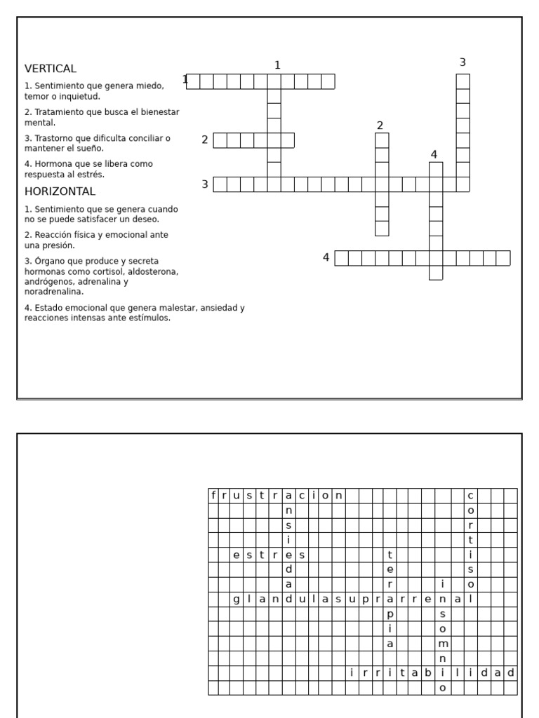 Crucigrama Psic | PDF