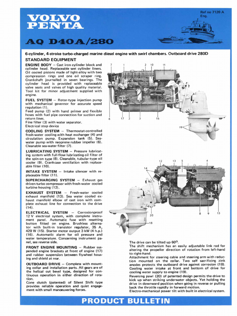 Volvo Penta Aqad40 Ficha Técnica | PDF