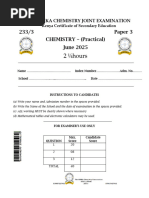 Kcse 2024 Chem Practicals Replica | PDF | Chemistry | Titration