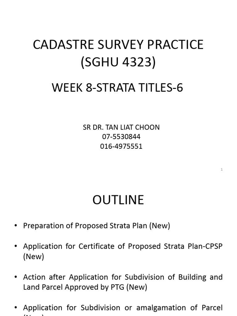 8 Strata Titles 6 New 1 SV 1 | PDF