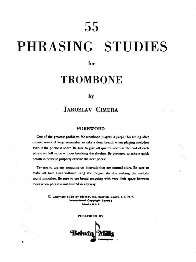 Jaroslav Cimera 55 Phrasing Studies | PDF