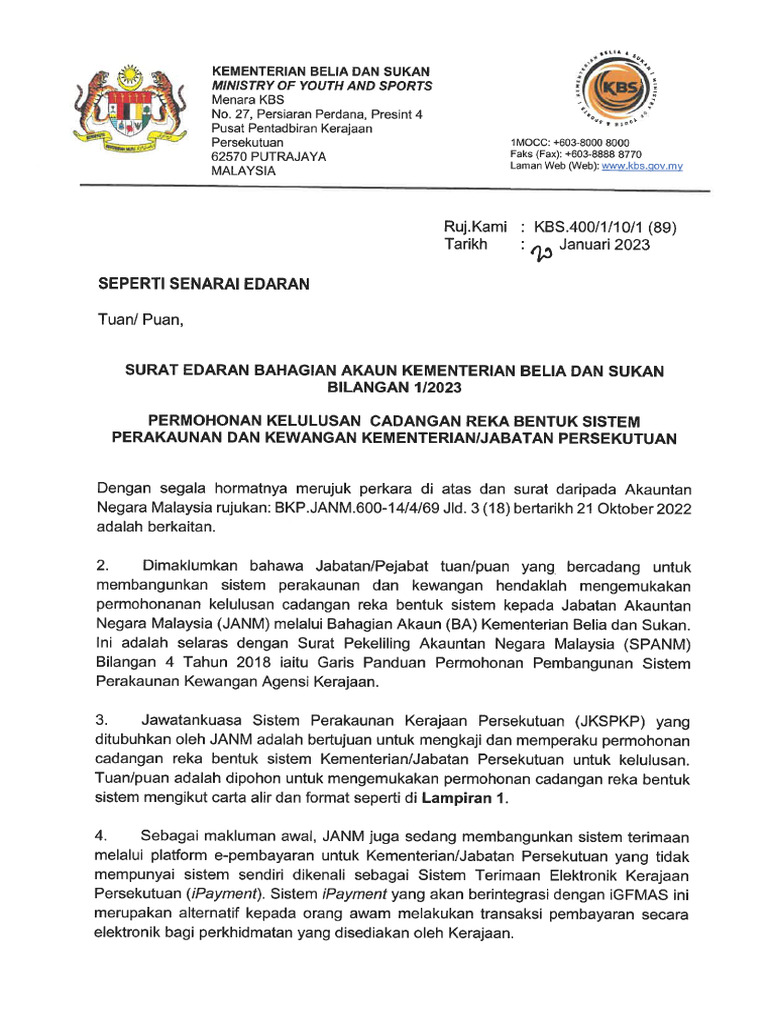 Surat Edaran Bil. 1 2023 | PDF