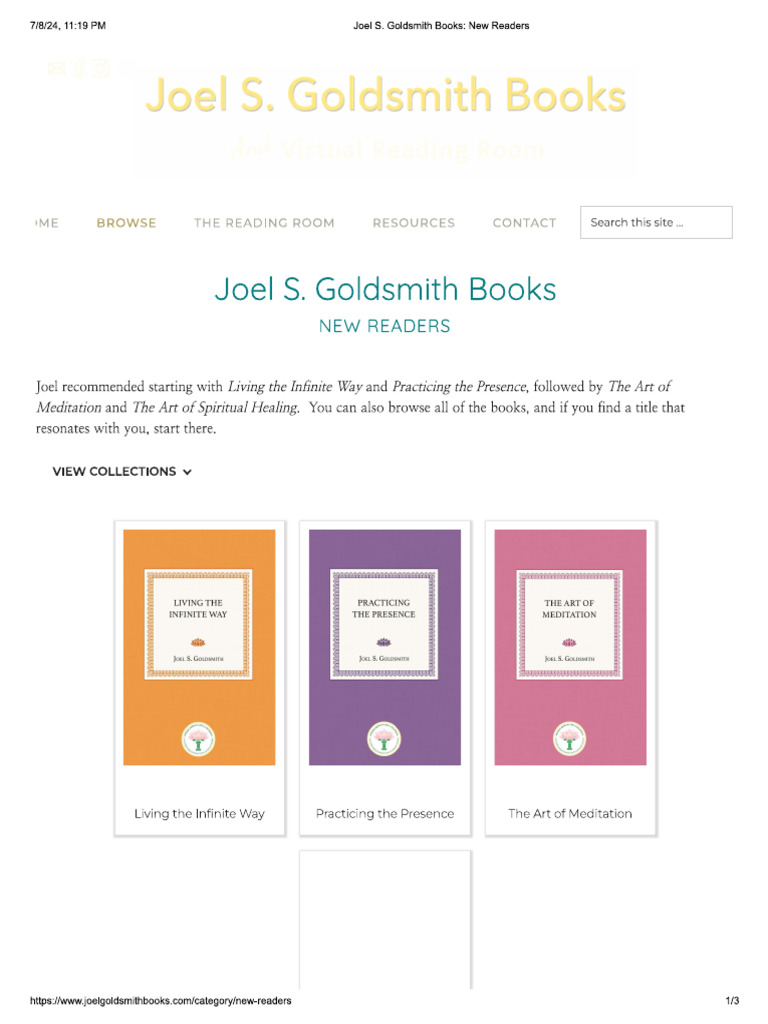 Joel Goldsmith Reading | PDF