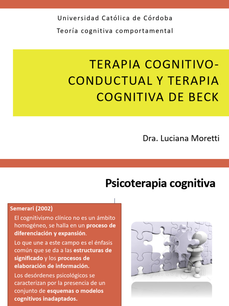 CLASE 6 - TCC y terapia cognitiva de Beck y personalidad | PDF ...