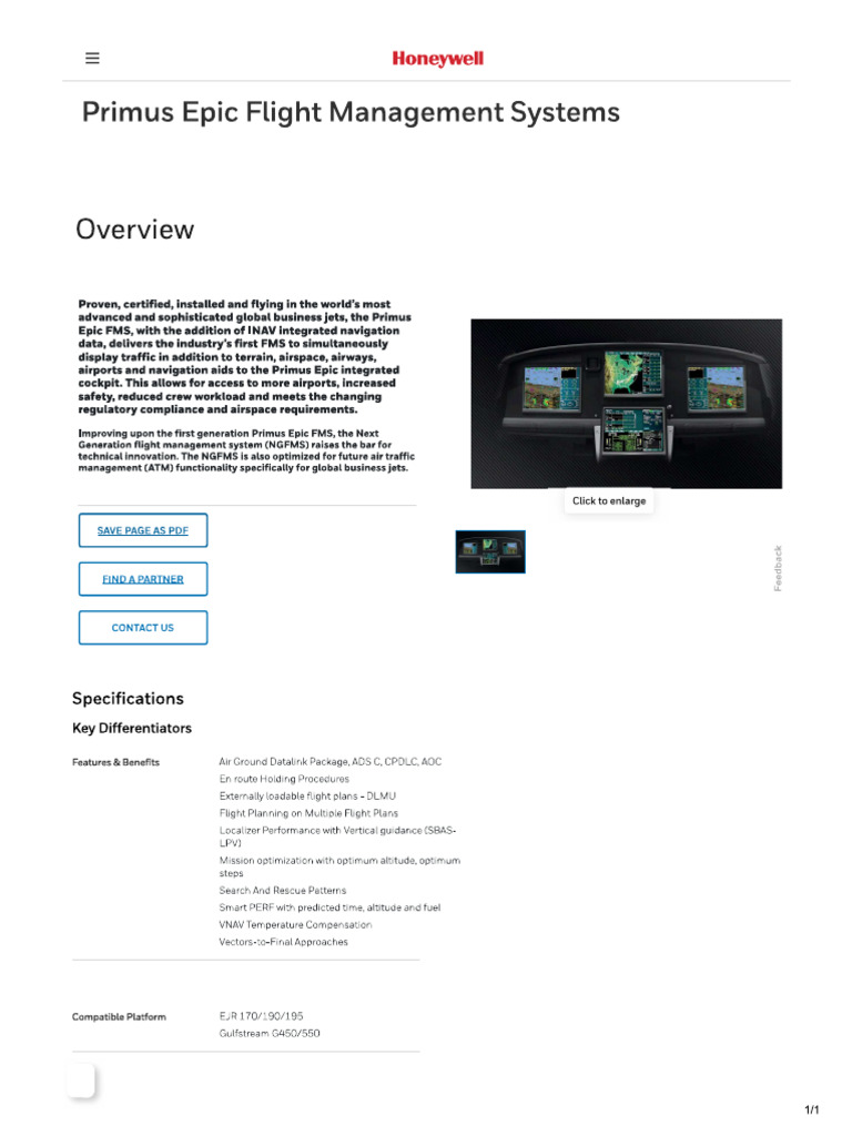 Primus Epic Flight Management Systems | PDF