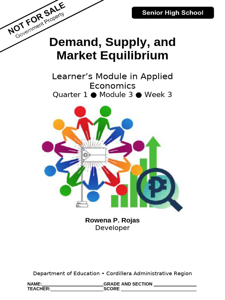 Applied Economics - Q1 - Demand, Supply and Market Equilibrium | PDF ...