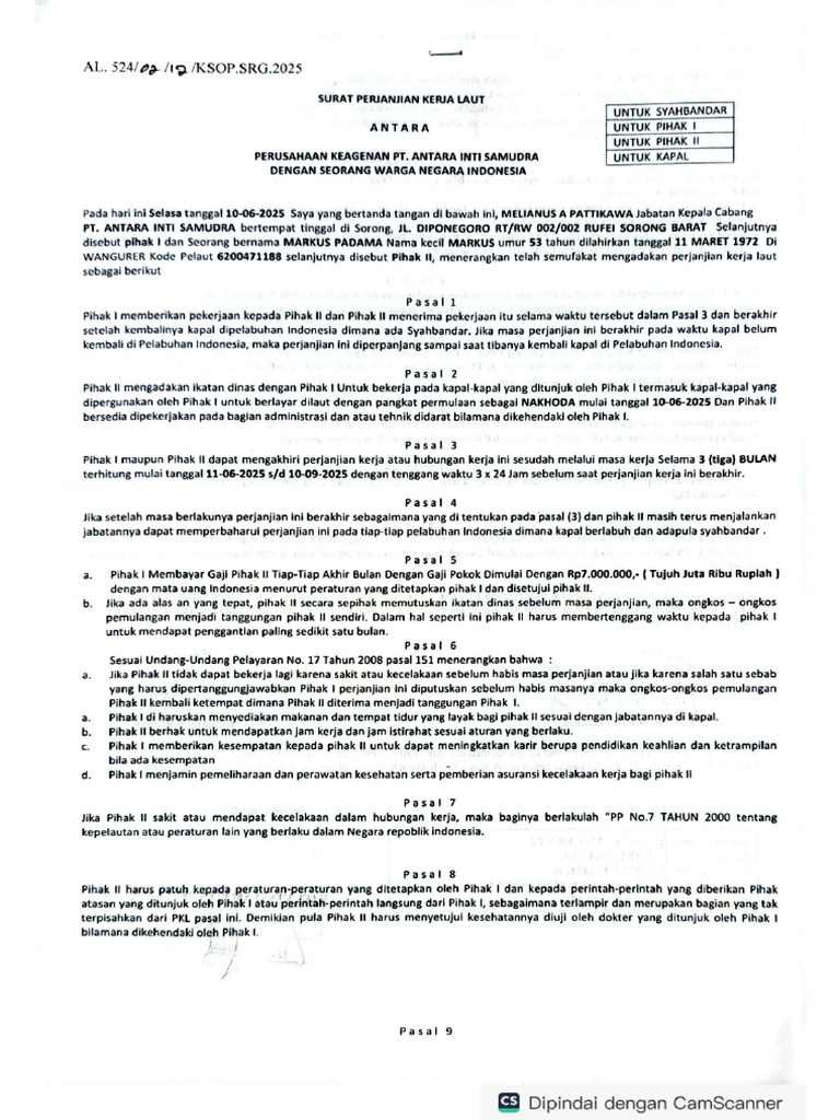 PKL Markus Padama | PDF