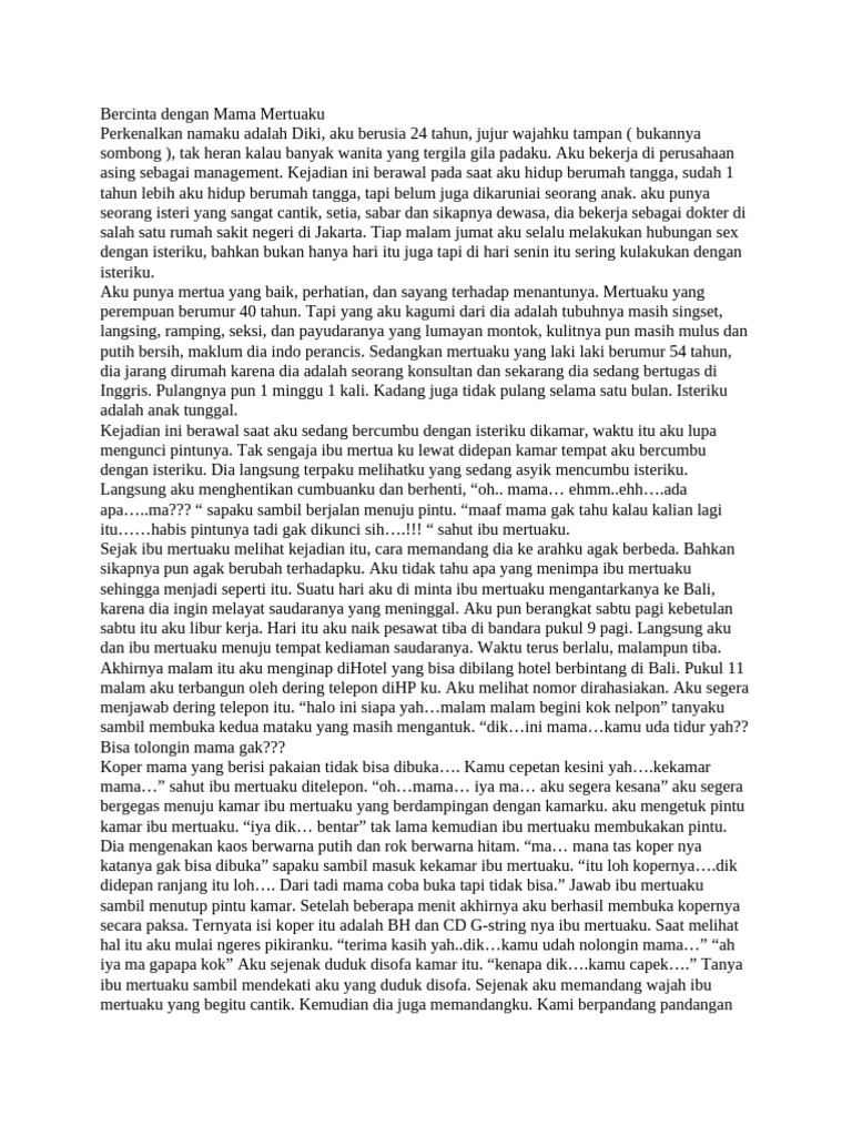 Bercinta dengan Ibu Mertua | PDF