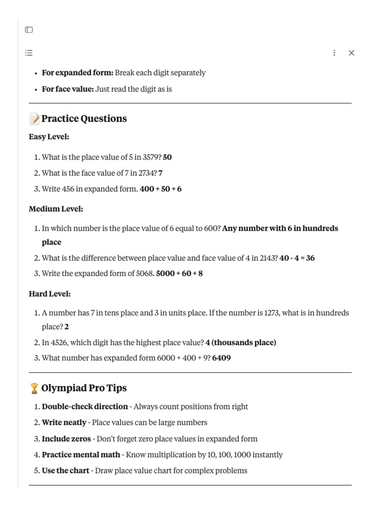 IMO Class 3 Maths Questions | PDF | Numbers | Mathematics