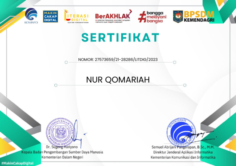 Sertifikat Ria | PDF