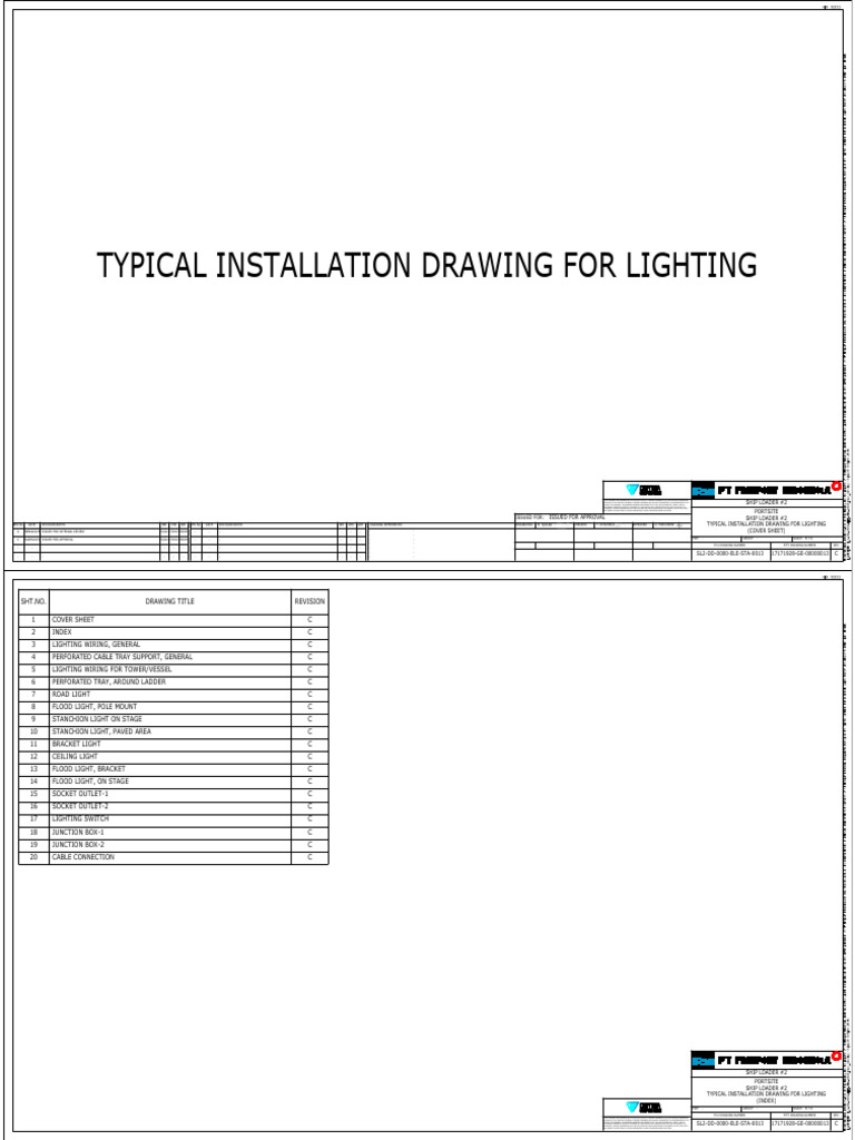 Lighting Installation Drawing for PTFI | PDF | Building Engineering ...